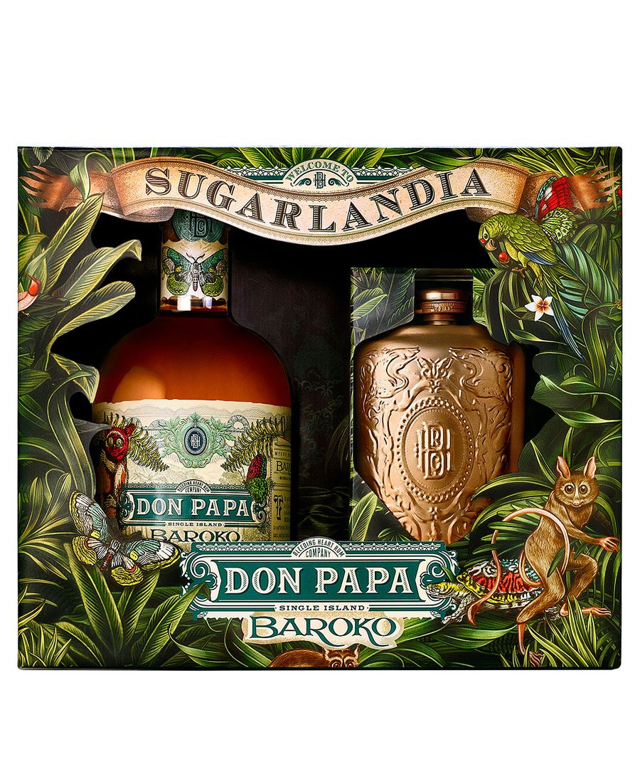 Rum Don Papa Baroko & Hip Flask Gift Box 0.7 l | Warehouse #1