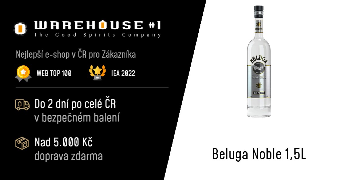 Vodka Beluga Noble 1,5L 1.5 l skladem | Warehouse #1